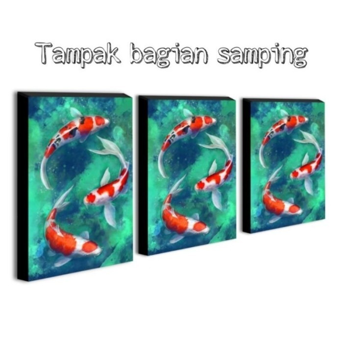 Jual Stok Baru Hiasan Dinding Pemandangan Alam Bingkai Kayu Ukuran