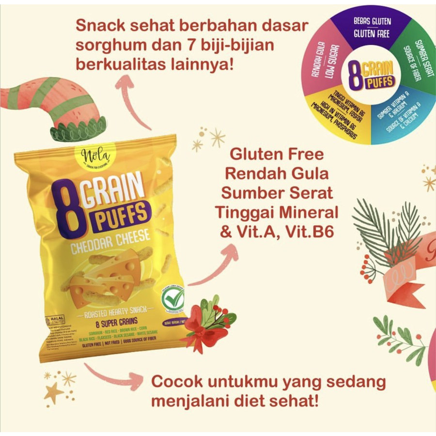 Jual Mamam_Asoy Nola 8 Grain Puffs - Sour Cream / Cheddar Cheese ...