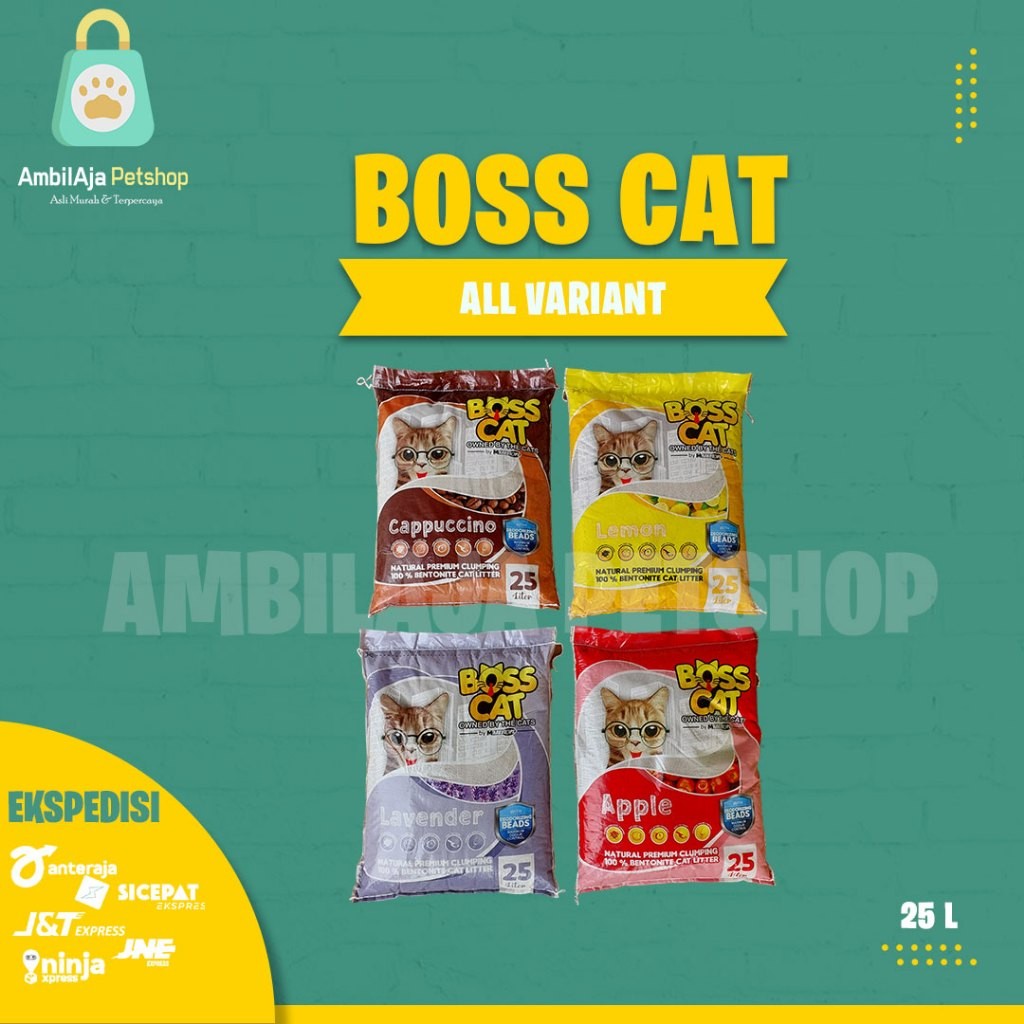 Jual Pasir Wangi Gumpal BOSS CAT 25 Liter / Pasir Boss Cat 25 Liter ...