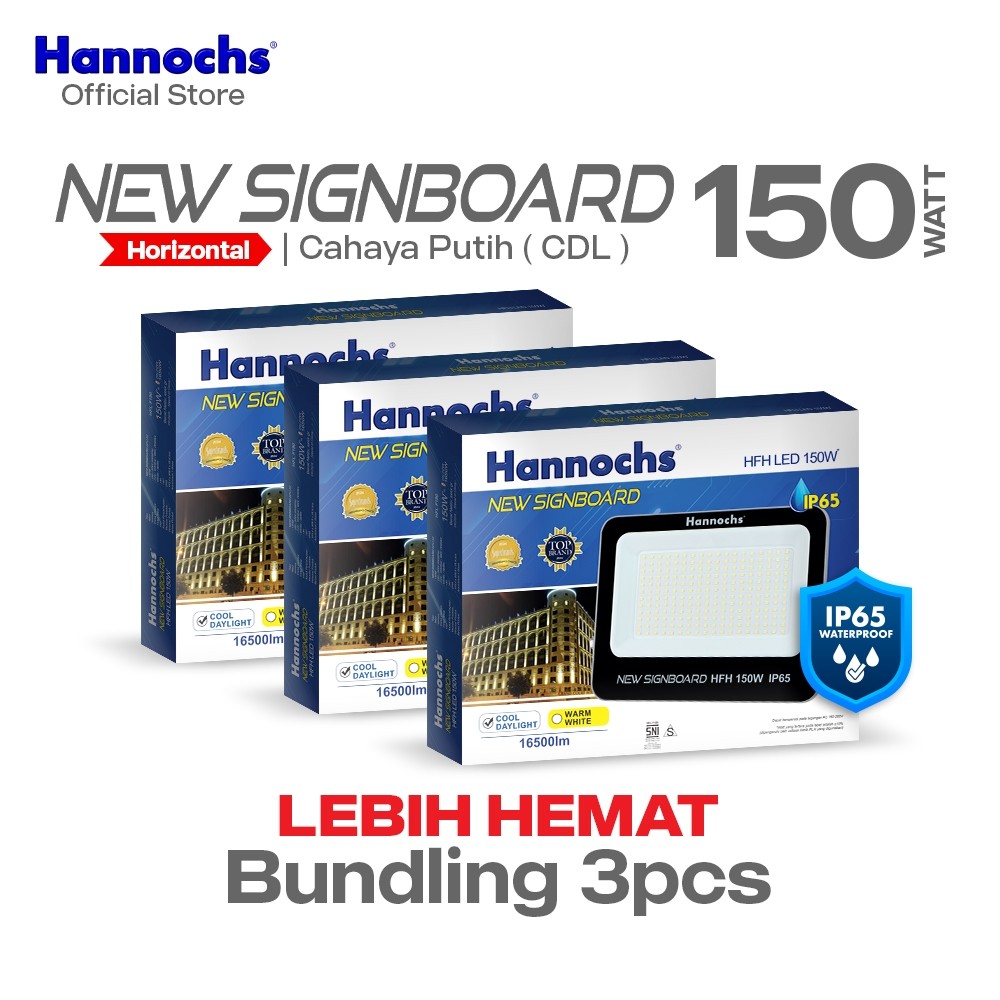Jual Hannochs Lampu Sorot LED New Signboard HFH 150W Cahaya Putih isi ...