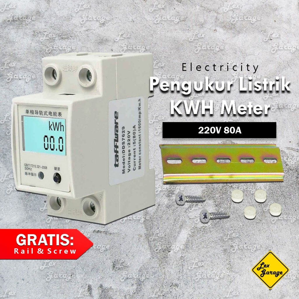 Jual KWH Watt Meter Digital 1 Phase Pengukur Meteran Listrik Voltmeter WE!! | Shopee Indonesia