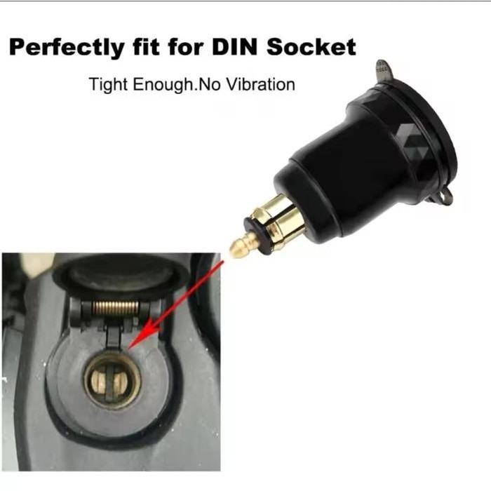 Jual Quick Charge USB Power Adapter DIN Socket for BMW R1200GS Triumph ...