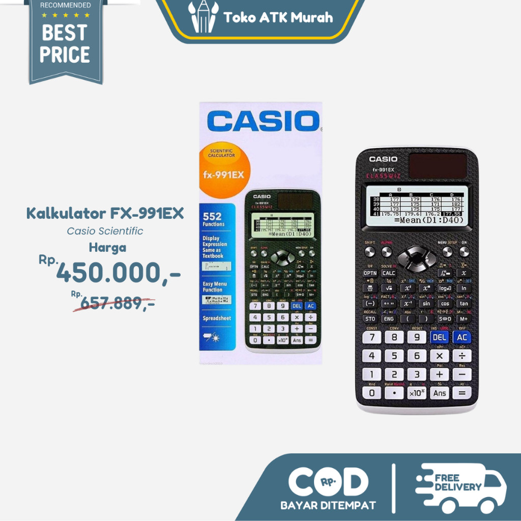 Jual Calculator Scientific Casio FX-991 EX - Kalkulator Ilmiah untuk ...