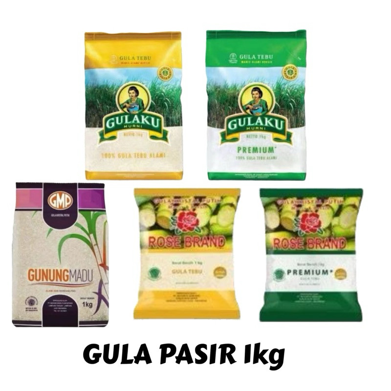 Jual gula pasir kemasan 1kg premium asli tebu pilihan | Shopee Indonesia