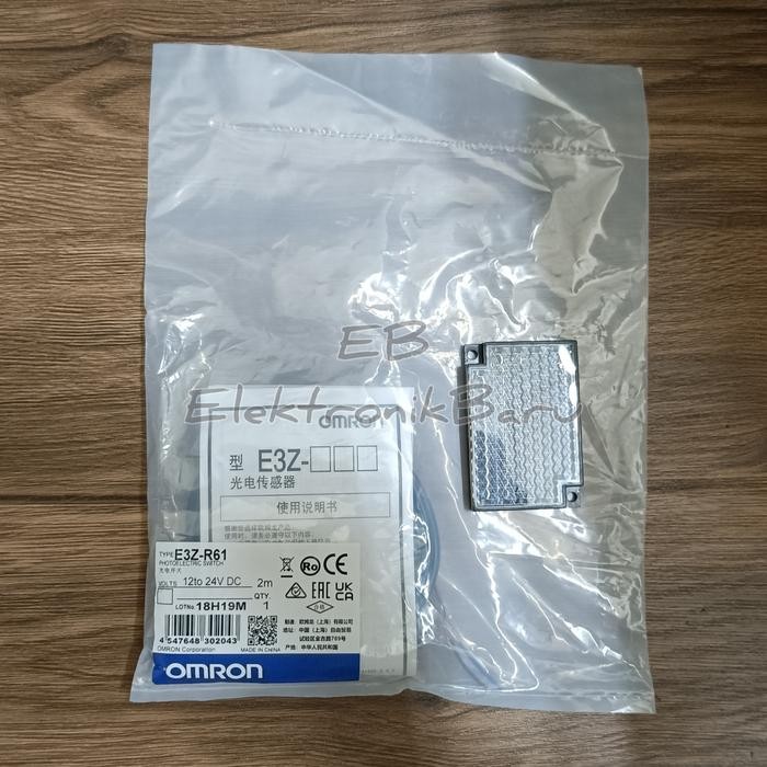 Jual Photoelectric Switch E3Z-R61 Omron Include Reflektor E39-R1S Omron ...