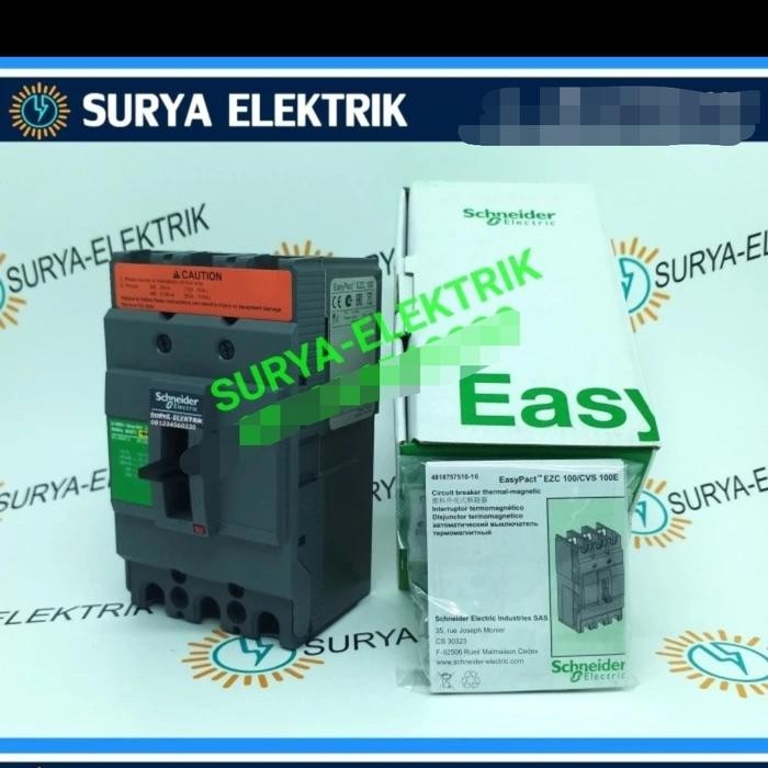 Jual Mccb Mcb Schneider Ezc 100F F 75A 75A 75 Ampere Mccb Mcb Schneider ...