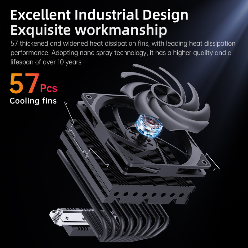 Jual Snowman Cpu Cooler 8 Heat Pipes 120Mm Fan Air Cooler Argb Low ...