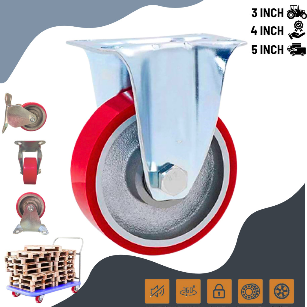 Jual RODA TROLY ROLI BESI 1000 KG COR HEAVY DUTY CASTOR 3 INCH 4 INCH 5 ...