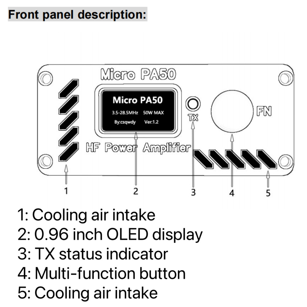 Jual 50W 3.5MHz-28.5MHz Micro PA50 Intelligent Shortwave HF Power ...
