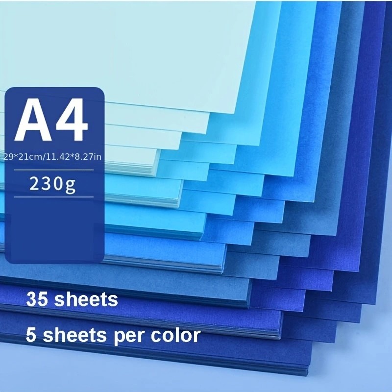 Jual 35sheets Colored Paper Cardstock Different Color Cardstock 230 GSM ...