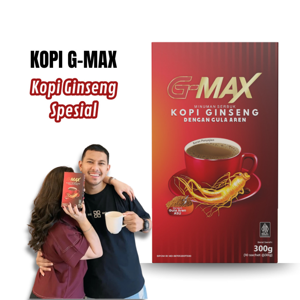 Jual KOPI G-MAX GULA AREN GINGSENG ORIGINAL TERLARIS ( 1 BOX ISI 10 SACHET ) SUDAH BPOM 100% ...