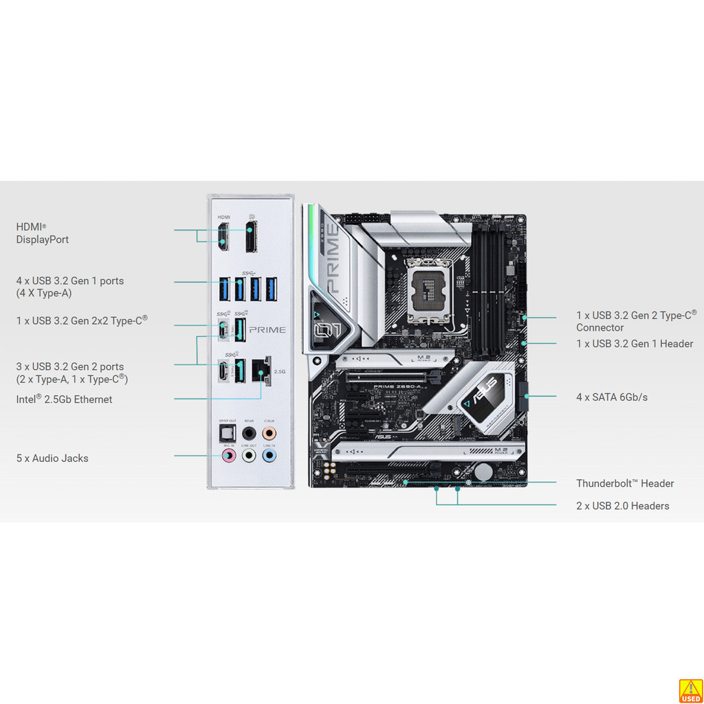 Jual Asus Prime Z690-A Motherboard Socket Lga1700 Cpu Ddr5 6000(O.C ...