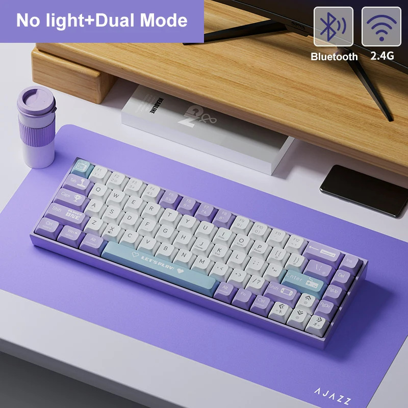 Jual Ajazz Ak680 Mechanical Keyboard Abs Keycap 68 Keys Wired Wireless ...