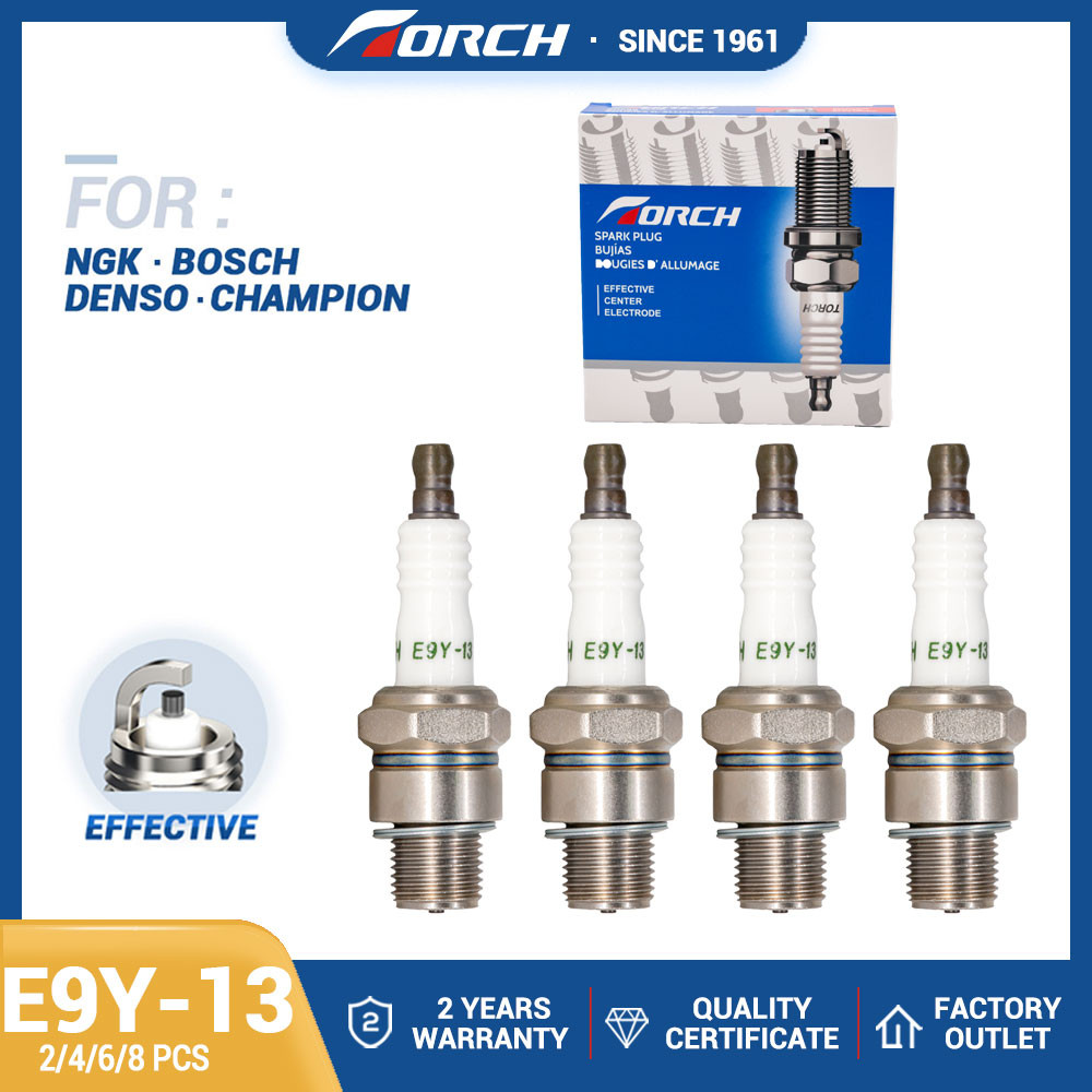 Jual 2/4/6/8PCSS Tandard Torch E9Y-13 Marine Boat Spark Plug Compatible ...