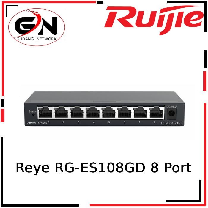 Jual RUIJIE Reye RG-ES108GD 8 Port Gigabit Smart Switch Metal Case ...
