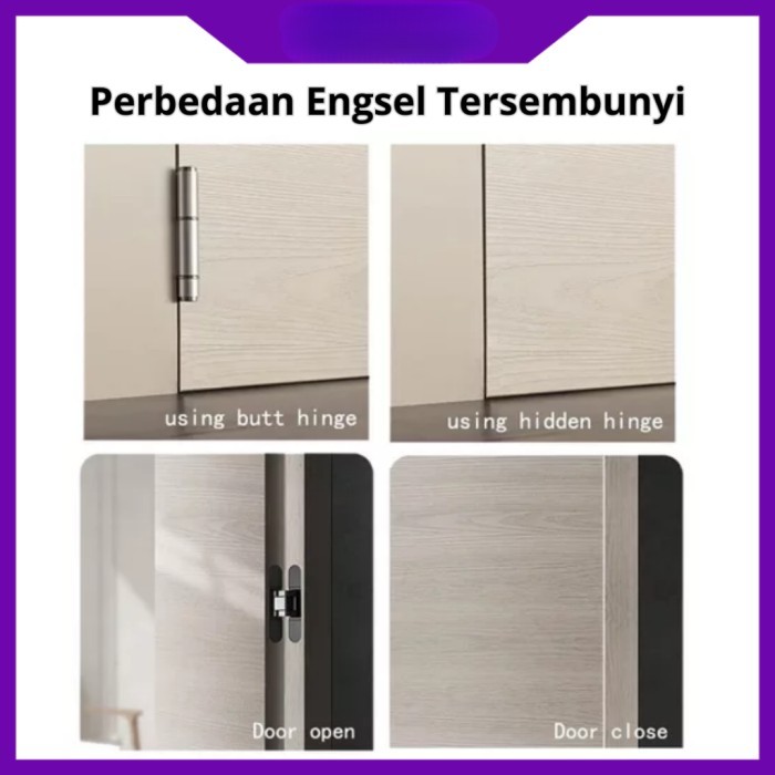 Jual Termurah Engsel Pintu Tanam Kamuflase Tersembunyi Invisible Hidden ...