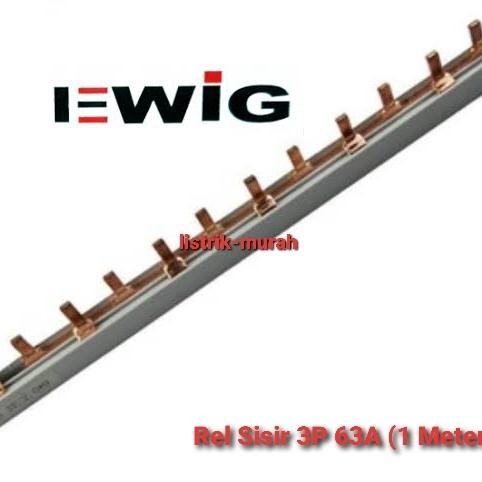 Jual Ewig Rel Sisir Busbar Jumper Mcb 3P 3Phase 1M 1 Meter Cu Tembaga ...