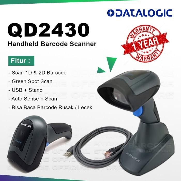 Jual Barcode Scanner Datalogic Quickscan QD2430 - QD 2430 2D Efaktur QR ...