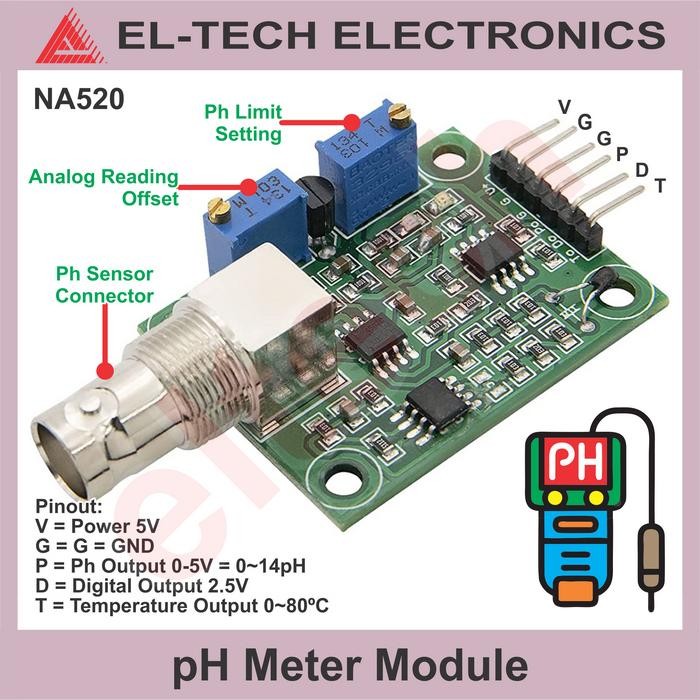 Jual Ph Meter Sensor Alat Ukur Asam Basa Air Cairan Board Probe Module ...