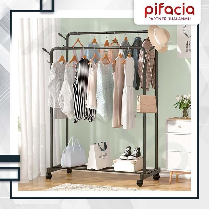 Jual New PIFACIA Stand Hanger Rak Gantungan Baju Display Butik Bazar ...