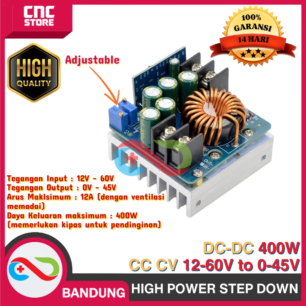 Jual Step Down DC-DC 400W, High Power Step Down CC CV Adjustable 12-60V ...
