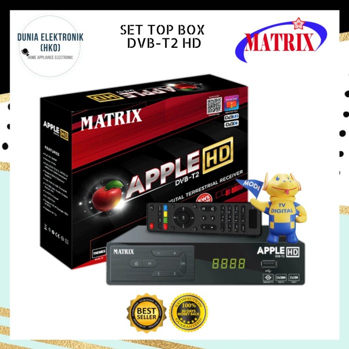 Jual Set Top Box TV Digital Matrix Apple Merah Setop Box Matrix DVB-T2 ...