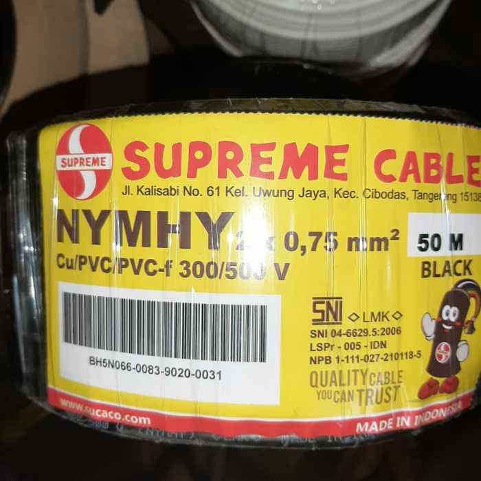 Jual nyyhy 2x0.75 supreme 50 meter (hitam) | Shopee Indonesia