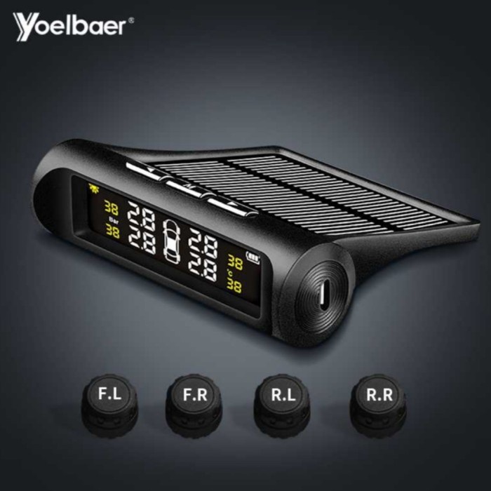 Jual Yoelbaer Monitoring Tekanan Ban Mobil Tpms Solar Power | Shopee ...