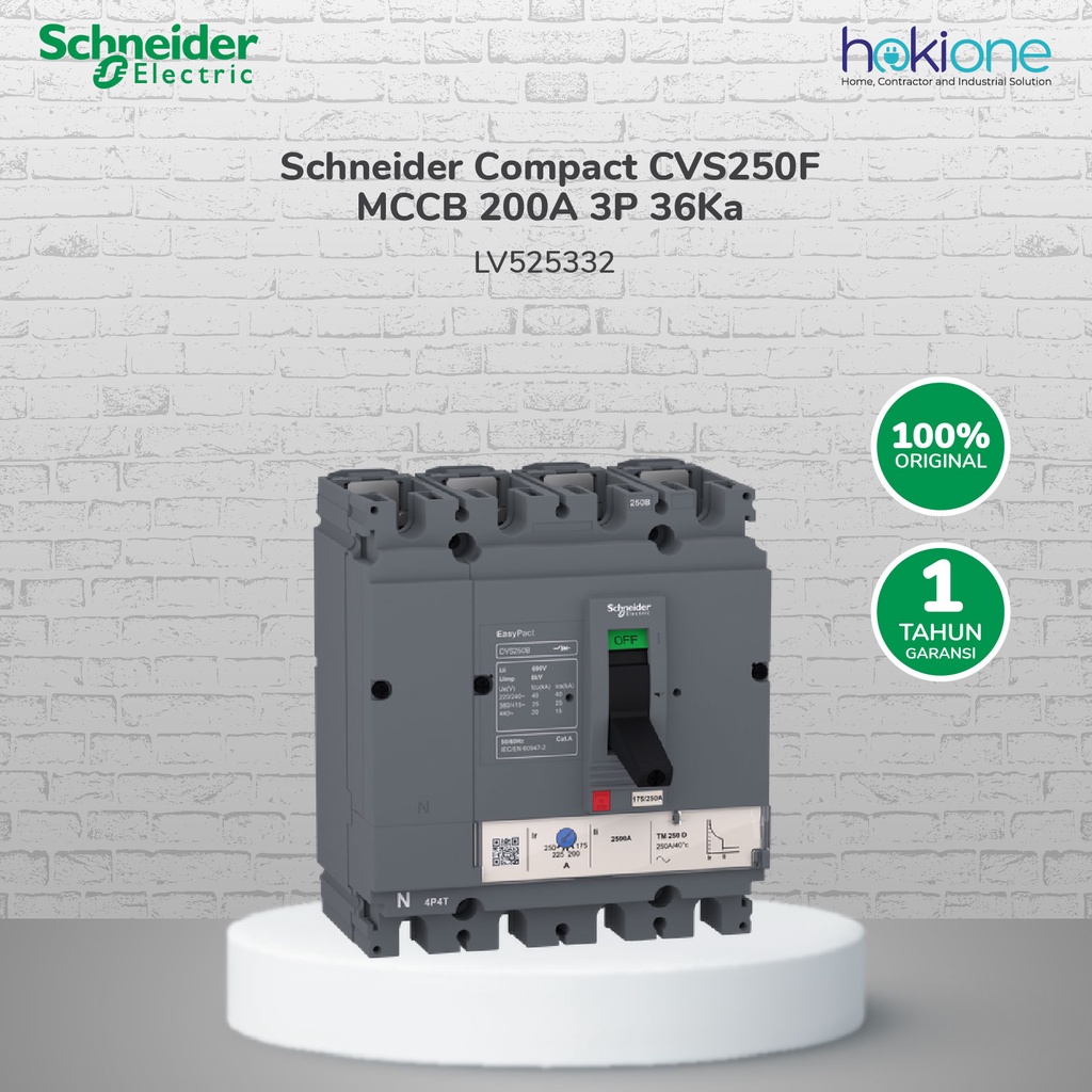Jual Schneider Electric EasyPact CVS250F MCCB TM200D 3P 200A 36kA - LV525332 | Shopee Indonesia