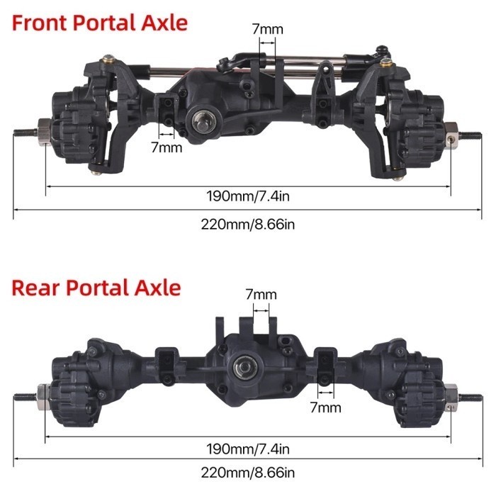Jual Gardan Axle TRX4 TRX 4 Portal Lock Differential AUSTAR Plastik ...