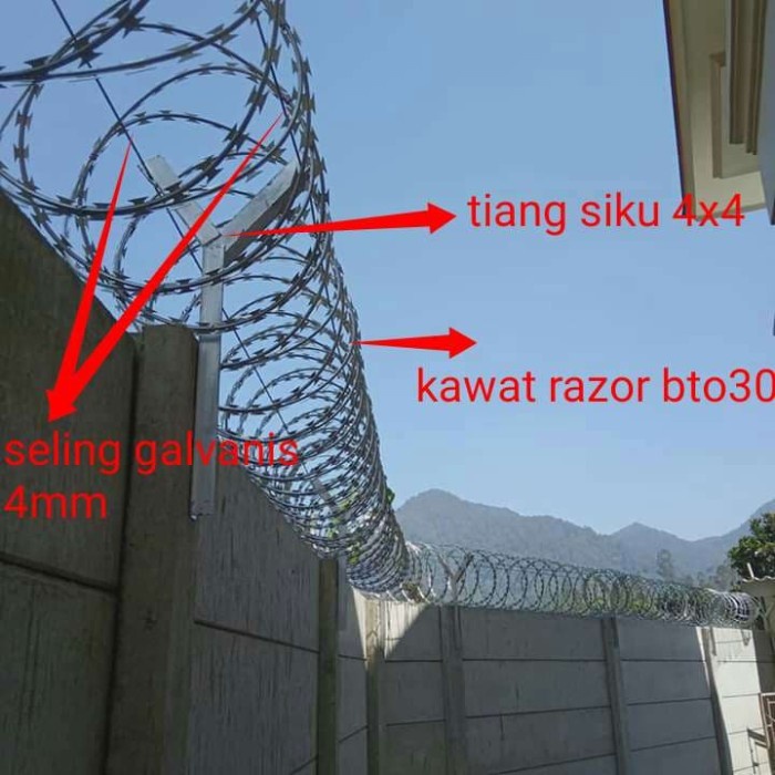 Jual Paket bahan2 untuk pemasangan kawat duri silet | Shopee Indonesia