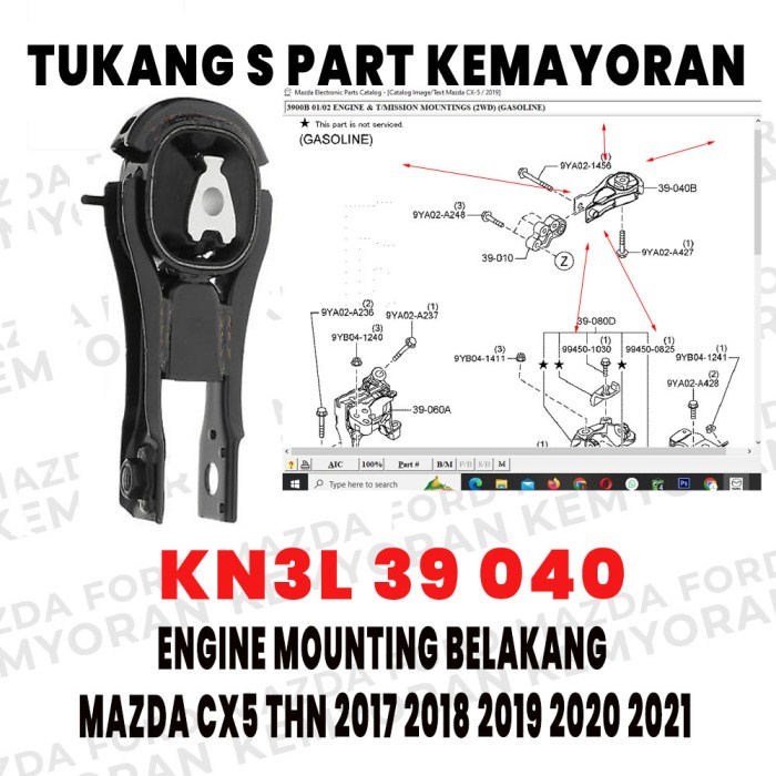 Jual Murah Engine Mounting Belakang Mazda Cx5 Elite Gen Ke 3 Tahun 2017 ...