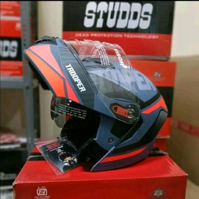 Jual Helm Full Face Studds Motif Modular Original Helm Full Face ...