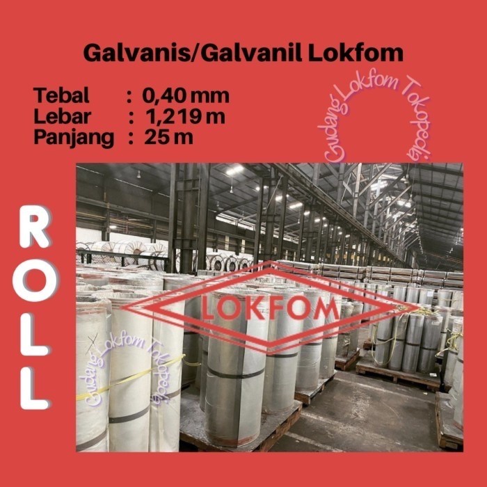 Jual Seng Galvanis Galvanil Bjls Lokfom 0,40 Mm (Roll) | Shopee Indonesia