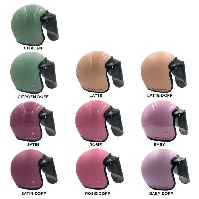 Jual Helm Cvn Retro Solid Warna Pastel Terbaru / Helm Bogo Dewasa Sni ...