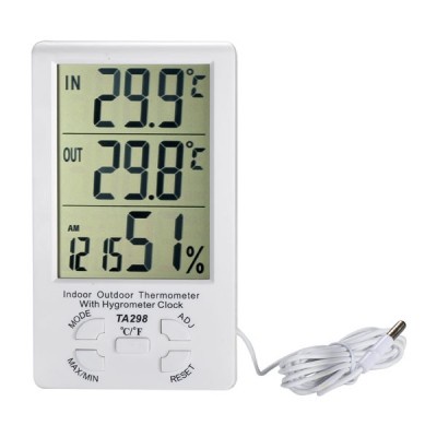 Jual Termometer Suhu Ruangan Digital Lcd Thermometer Hygrometer Ta-298 ...