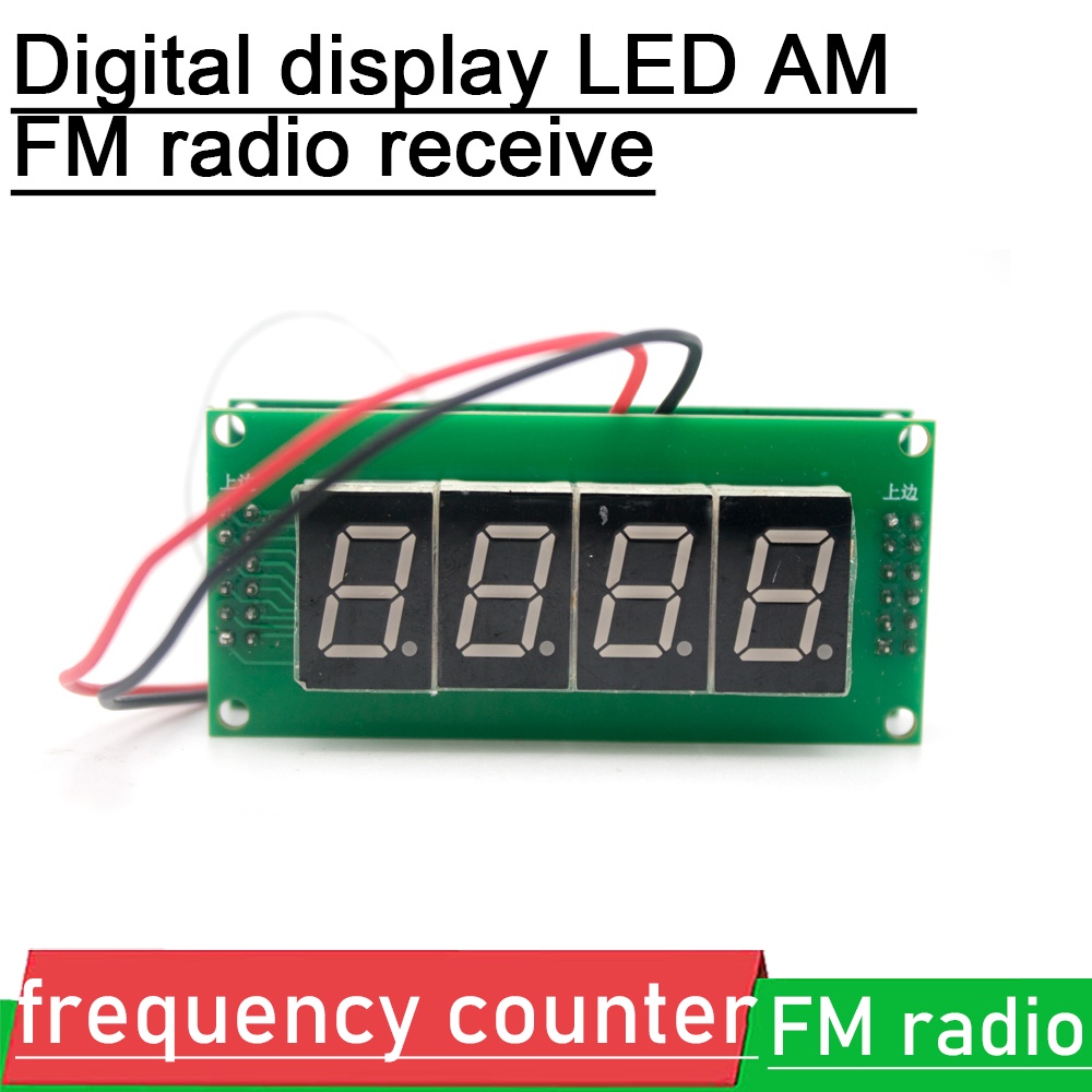 Jual PRF DC 9V-12V AM FM radio receive frequency counter meter Digital display LED for Ham ...