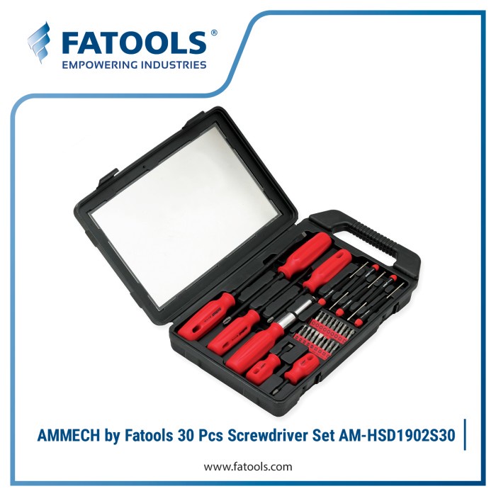 Jual Fatools Hsd1902S30 - 30Pc Screwdriver Set Isi 30Pcs | Shopee Indonesia