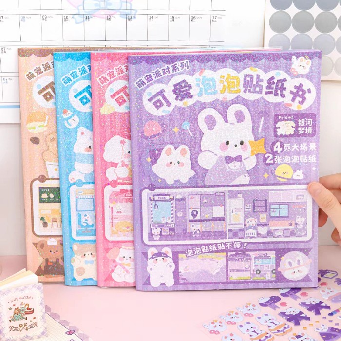 Jual Bubble Buku Stiker Jumbo Set Buku Tempelan PVC 3D Sticker Book ...