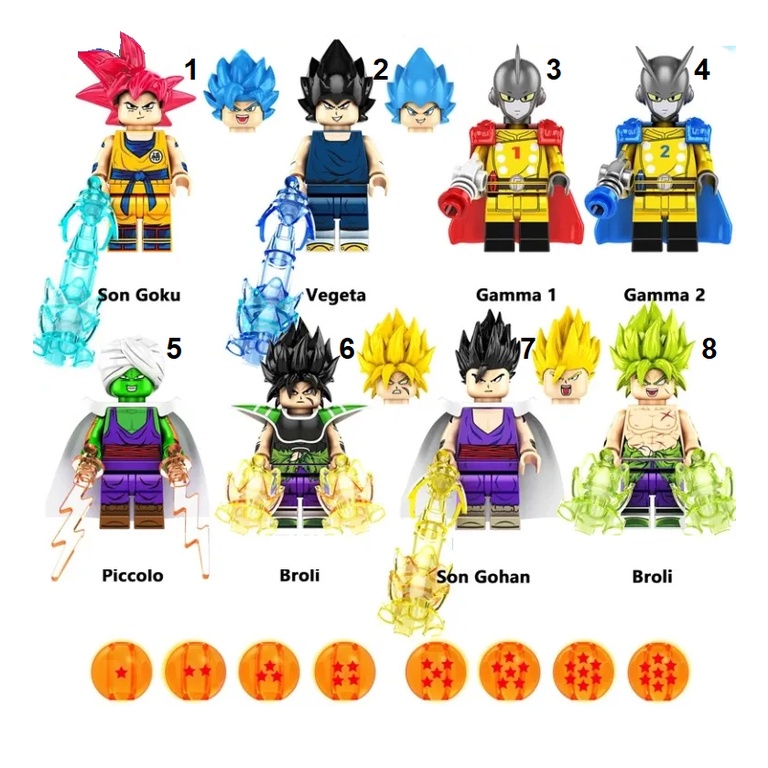 Jual Dragon Ball Son Goku Gohan Vegeta Piccolo Pikoro Gamma Action Mini ...