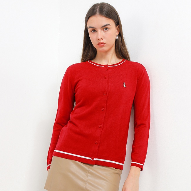 Jual Hush Puppies Cardigan Wanita Lyonic Red | Shopee Indonesia