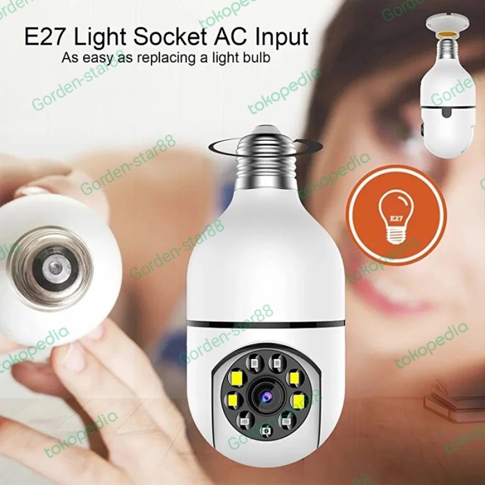 Jual Kamera Cctv Wifi Bohlam Panoramic 360 Bulb Bentuk Lampu V380 Ip Camera | Shopee Indonesia