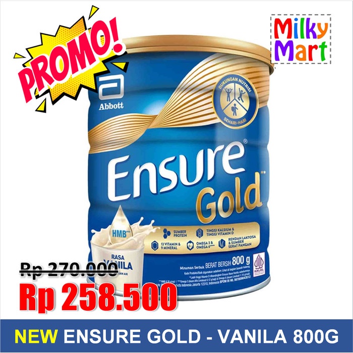 Jual Ensure Gold Vanila/Cokelat 850gr / 850 gr | Shopee Indonesia