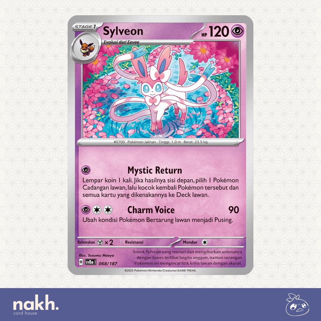 Jual Kartu Pokemon TCG Indonesia Festival Terastal ex sv8a 068/187 Sylveon | Shopee Indonesia