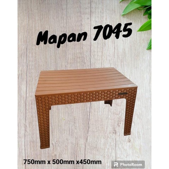 Jual PREMIUM Meja Cafe Teras Napolly Tekstur Kayu Anyaman Kuat Kokoh ...