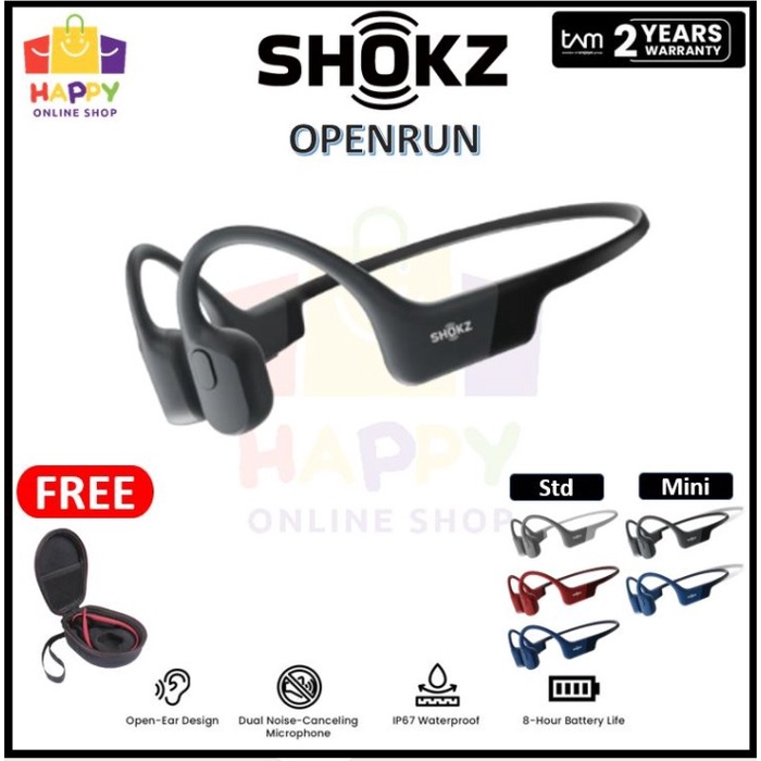 Jual Shokz Openrun Wireless Bone Conduction Headphone - Aftershokz Open ...