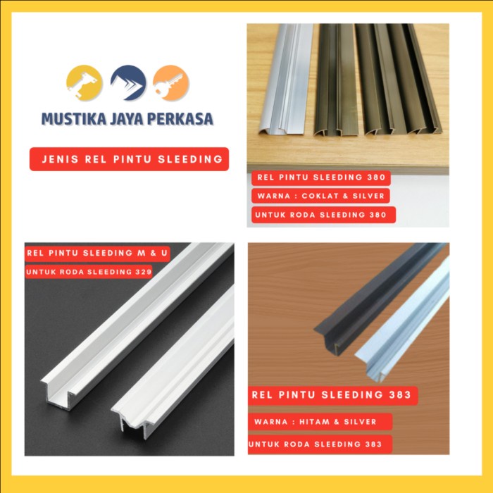 Jual REL SLIDING REL PINTU SLEEDING 380 383 CHAMPANE PUTIH BESI ...