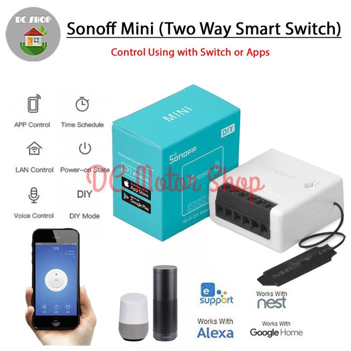 Jual SONOFF MINI - Two Way Smart Switch - Control from Switch and Apps 10A | Shopee Indonesia