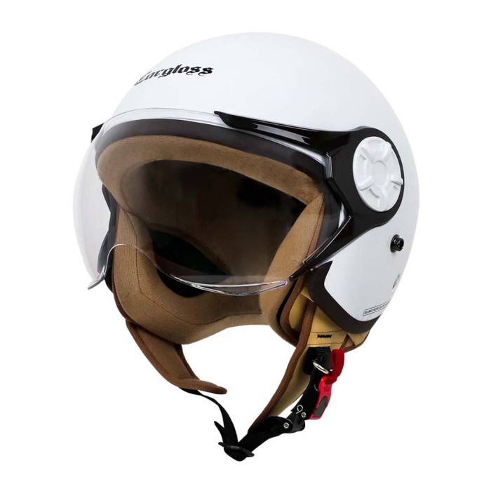 Jual Cargloss YRH Hijab Retro Helm Half Face - White | Shopee Indonesia