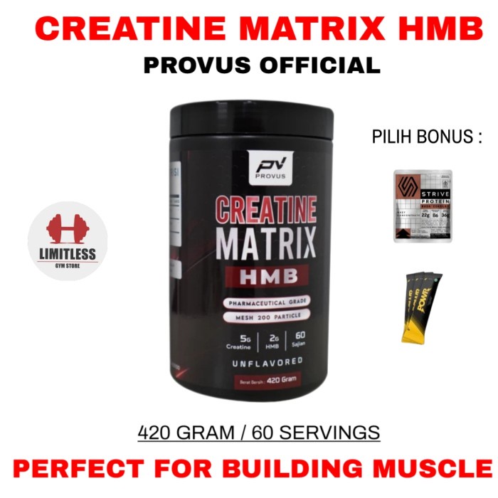 Jual Provus Creatine Matrix + Hmb 420 Gram - 60 Serving Ready | Shopee ...